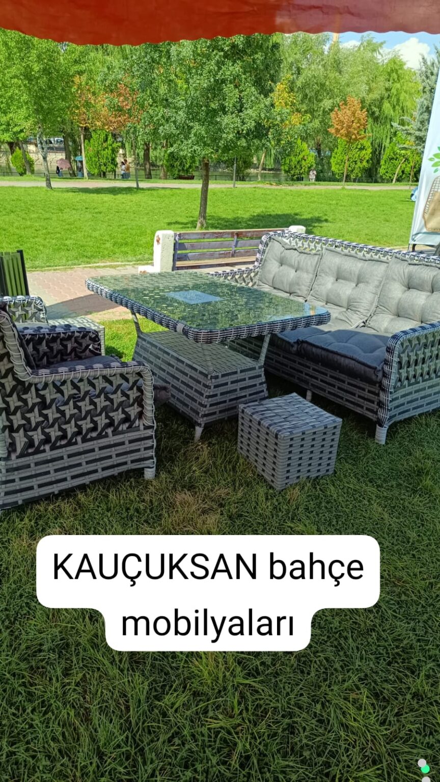 Kauçuksan Hasır Desenli Bahçe Mobiyaları - Kauçuksan